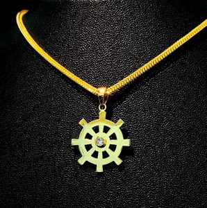 Dharmachakra Pendant - 001 - Amila Gold House