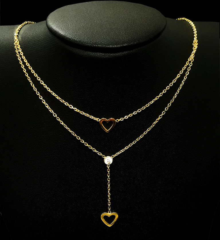Simple Heart necklace - Amila Gold House